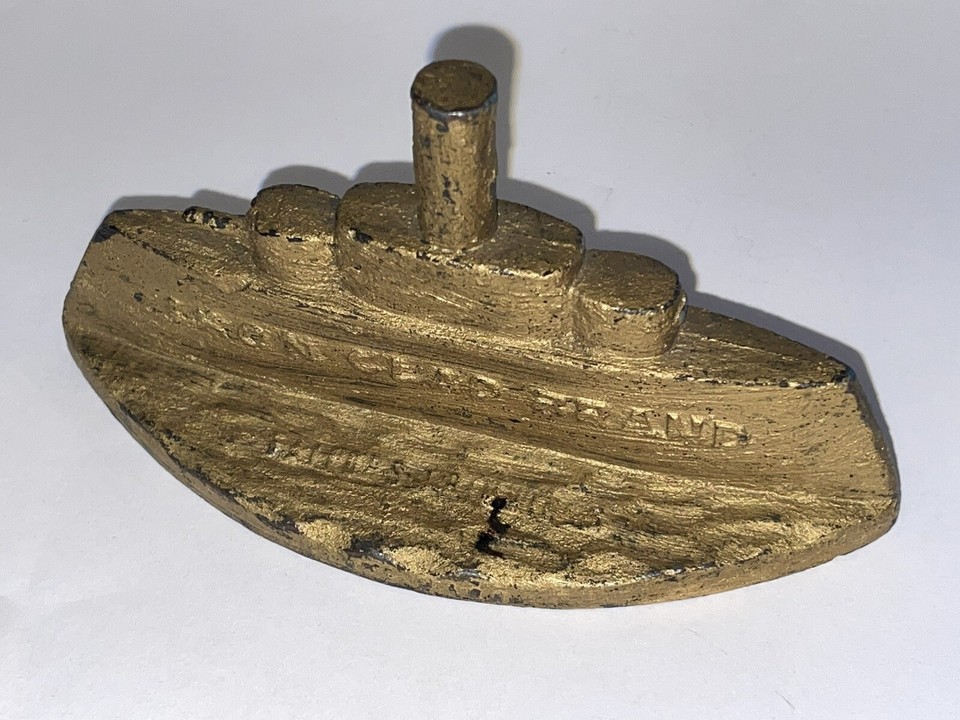 SALE CAST IRON MILITARY BOAT SHIP DESK PAPERWEIGHT MAX WERTHEIM ...