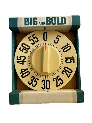 Vintage Sunbeam 60 Minute Timer Big Bold Visually Impaired NEW RARE | eBay