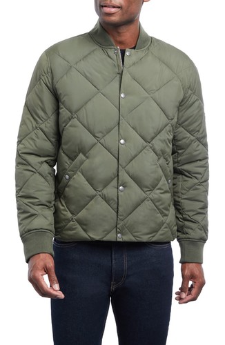 Lucky Brand Men's Green Reginald Quilt Bomber Jacket Size XL cold ...