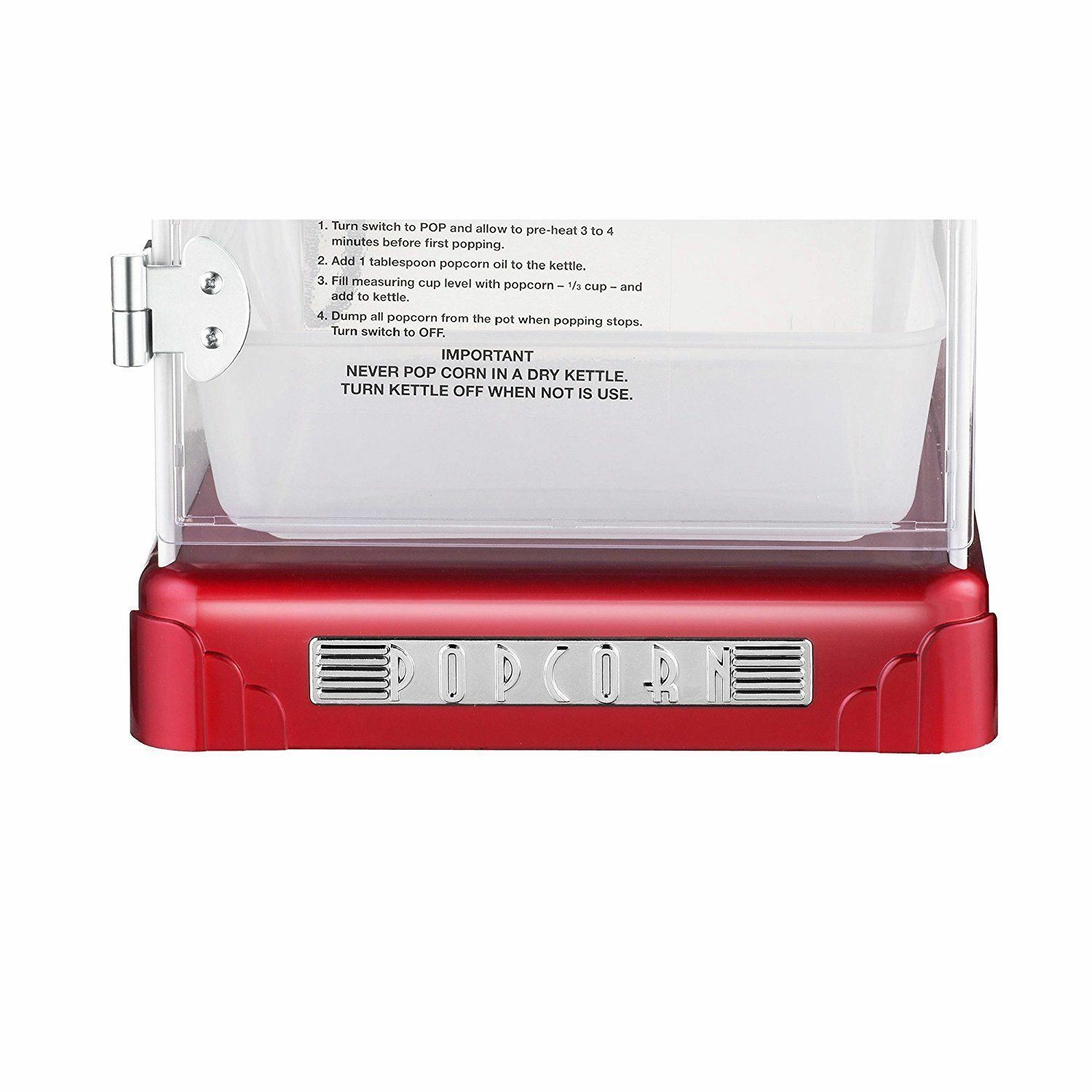 Red Vintage Theater Style Popcorn Machine Popper Maker Retro Nostalgic ...