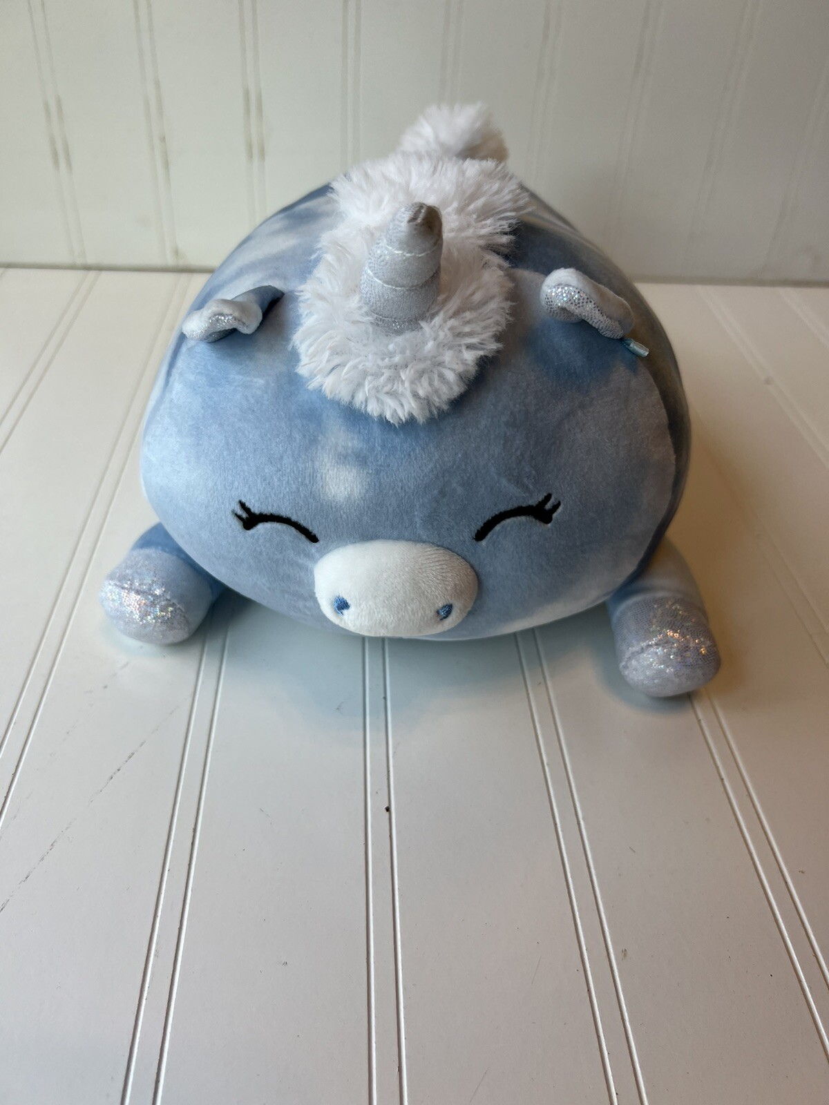 Laying Squishmallow Hug Mees DEVLA UNICORN Blue Target Exclusive ...
