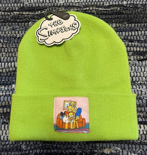 New The Simpsons Family Lime Green Mad Engine Beanie Hat Universal ...