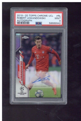 2019 Topps Chrome UCL Robert Lewandowski Auto PSA 9 | eBay