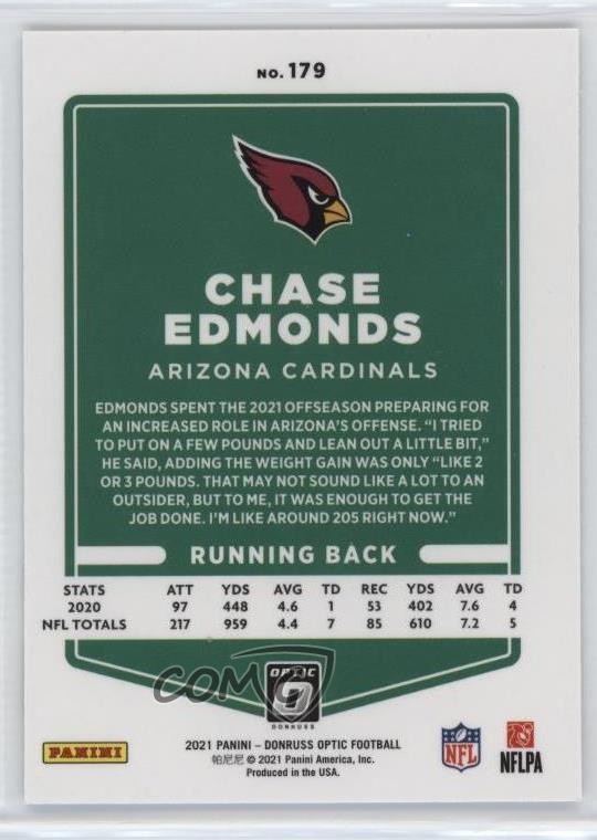2021 Panini Donruss Optic Chase Edmonds #179 z6b | eBay