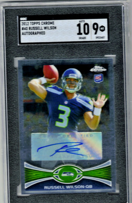 2012 Topps Chrome - Russell Wilson #40 Rookie Autographs (AU, RC) SGC 9 ...