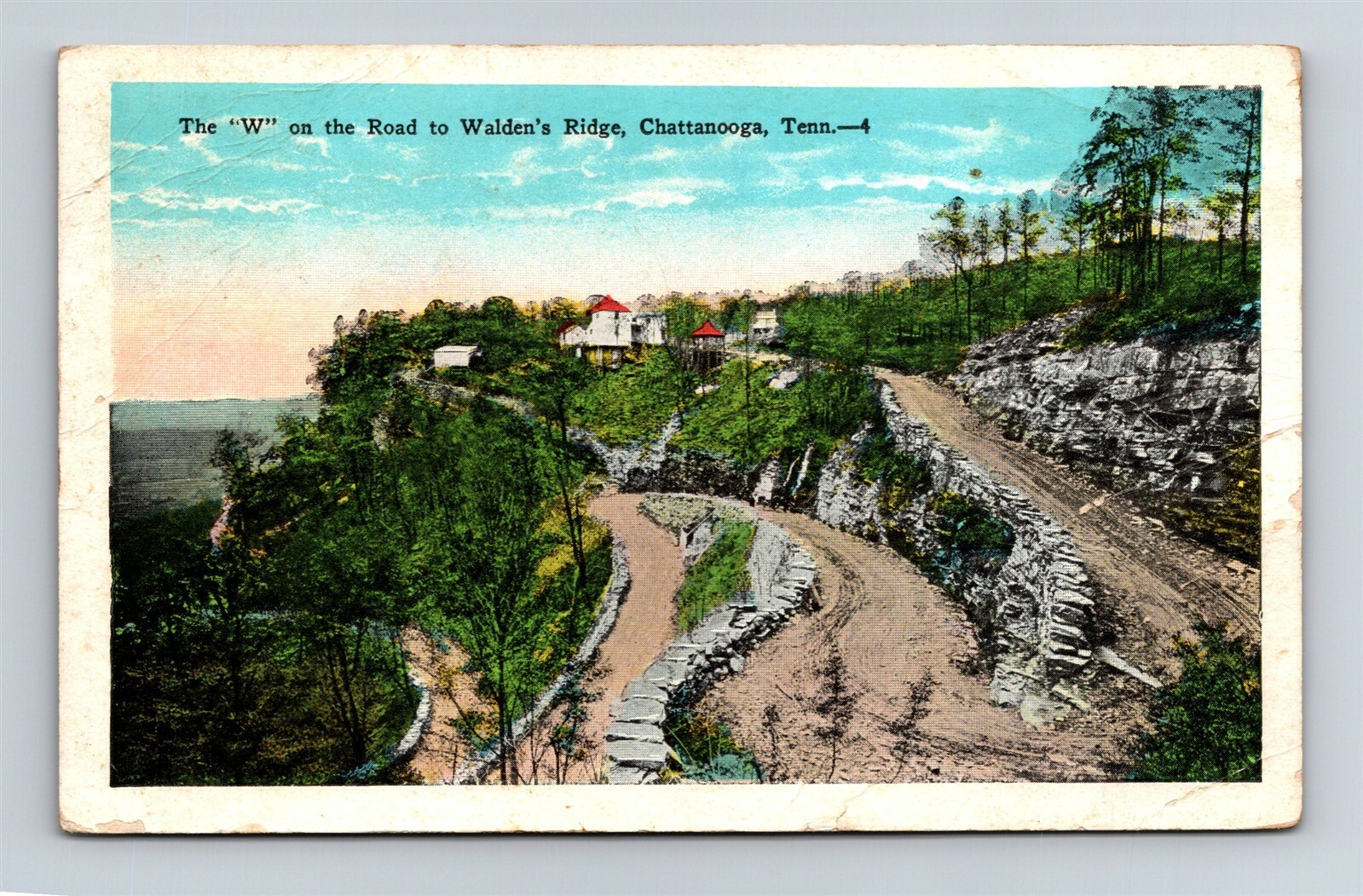 Postcard TN Chattanooga Tennessee The W On The Road To Walden's Ridge ...