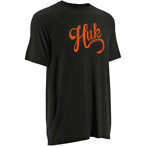 NEW HUK Performance Fishing Script T-shirt, SMALL, DISTRESSED GRAY, SPF ...