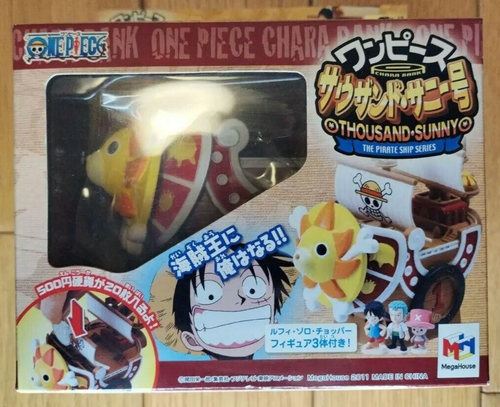 One piece MegaHouse Pirate Ship Thousand Sunny Figure Piggy Chara bank ...