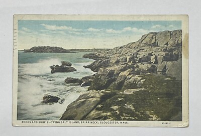 Rocks And Surf Salt Island Briar Neck Gloucester Mass Ocean Vintage ...