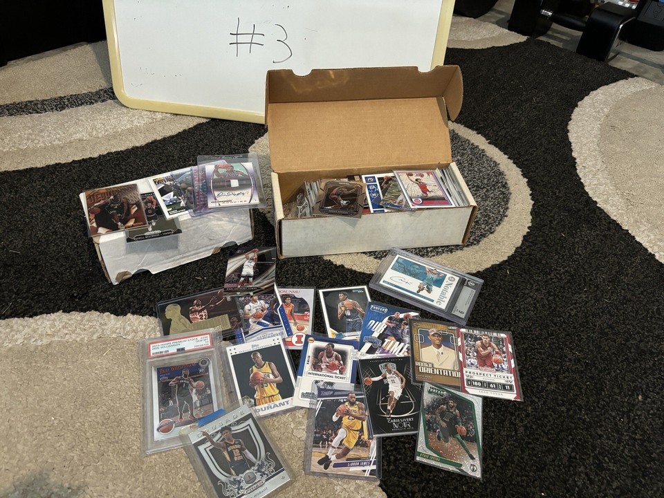 Huge sports card collection lot 10k value Jordan, Lebron, Auto, Graded ...