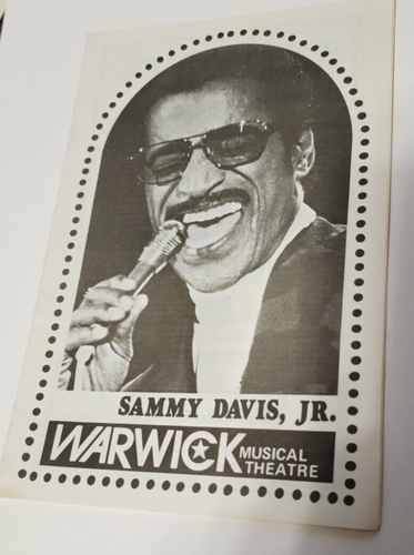 Sammy Davis Jr. August 1976 Vintage Warwick Musical Theater Program ...