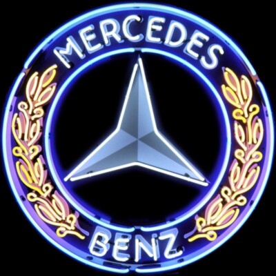 Mercedes Benz Emblem NEW Sign: 18" Dia. Round USA STEEL XL- 4 LBS | eBay