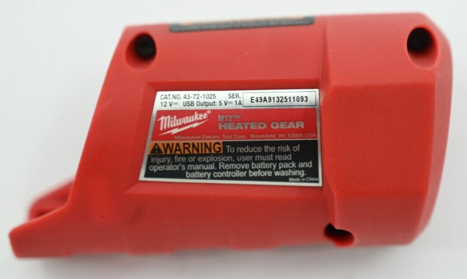 Milwaukee 43-72-1025/1028 M12 Heated Jacket Power Batt Holder/Charger ...