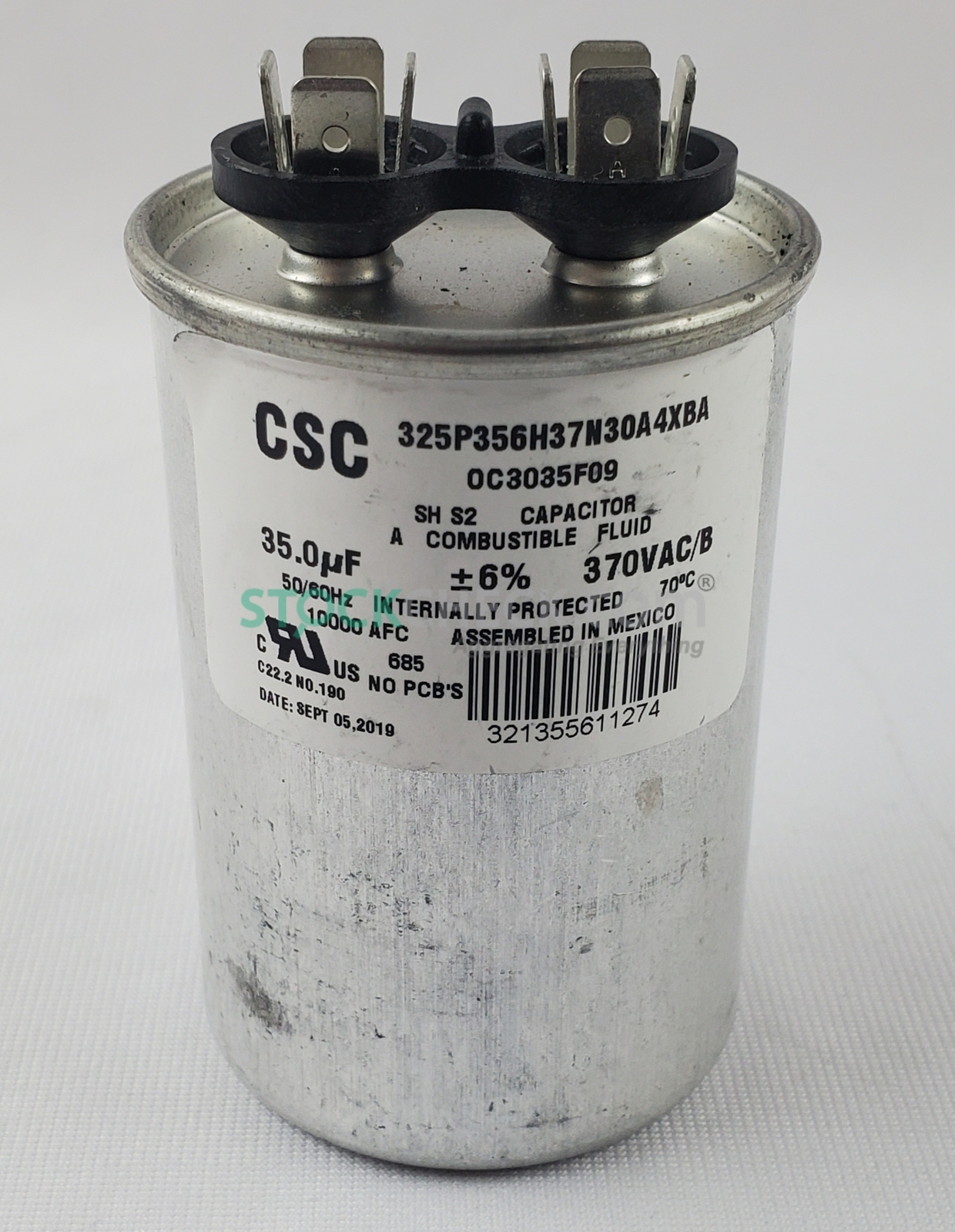CSC Baldor Capacitor Oc3012f12 CSC Part # 325p126h37n23a4xba ...