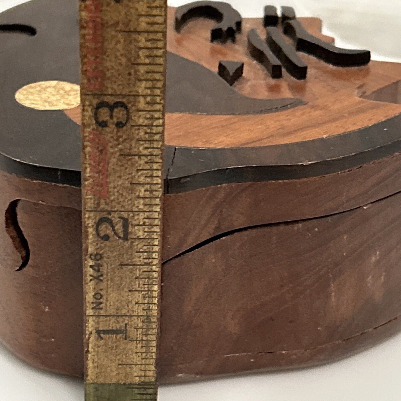 Vintage FSU Seminole Head Indian Hand Carved Secret Wooden Puzzle Box ...