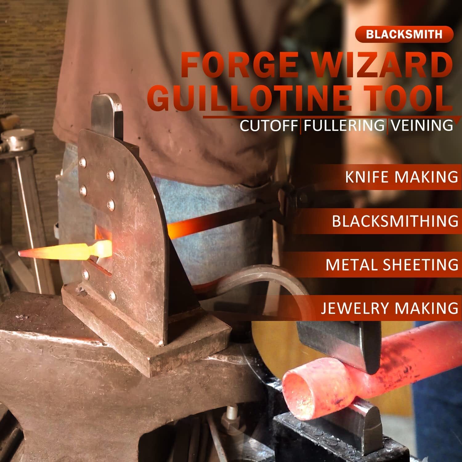 Forge Wizard Blacksmith Tool Beginner Guillotine Tool With Guides ...