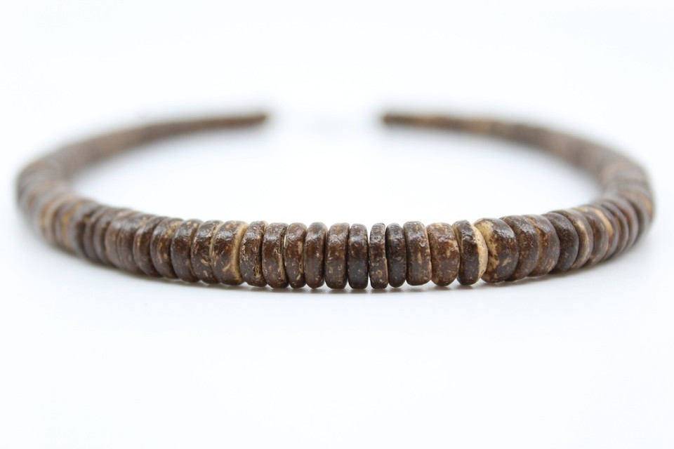 Coconut Shell Necklace (Thick) - 18", Brown Coconut Shell, Hawaiian ...