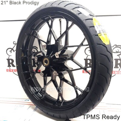 Harley 21" Black Prodigy Front Wheel Tire 08-24 Street Glide Road Glide ...