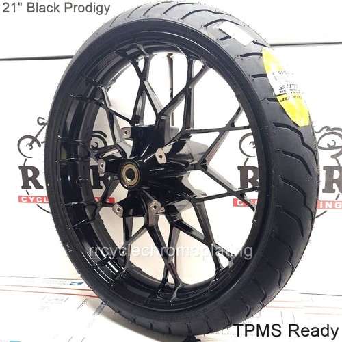 Harley 21" Black Prodigy Front Wheel Tire 08-24 Street Glide Road Glide ...