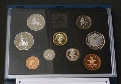 1992 Royal Mint UK Proof 9 Coin Year Set Contains Rare EC 50p 1992/1993 ...