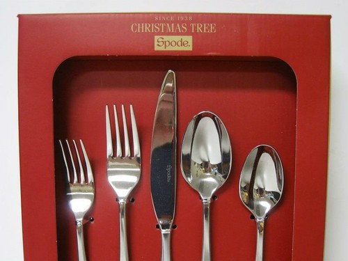 20 Piece Set NEW Spode CHRISTMAS TREE Stainless Flatware Silverware | eBay