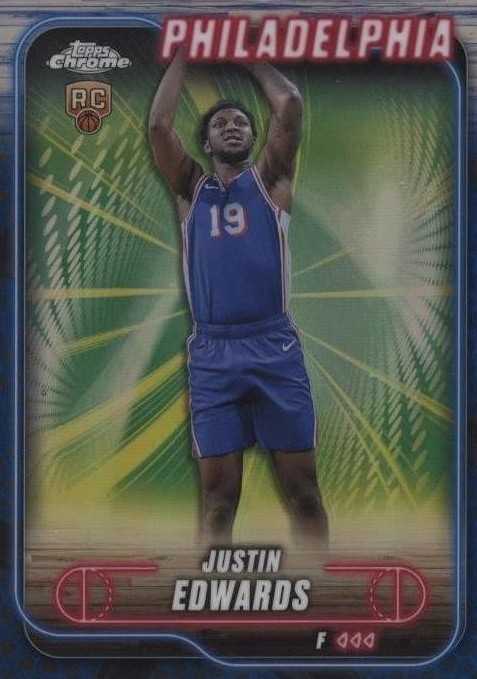 2024-25 Topps Chrome - Justin Edwards, Justin Edwards #161 Blue ...