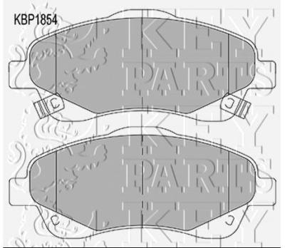 Key Parts Front Disc Brake Pad Set Pads KBP1854 - GENUINE - 5 YEAR ...
