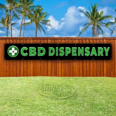 CBD DISPENSARY Advertising Vinyl Banner Flag Sign LARGE HUGE XXL SIZES ...