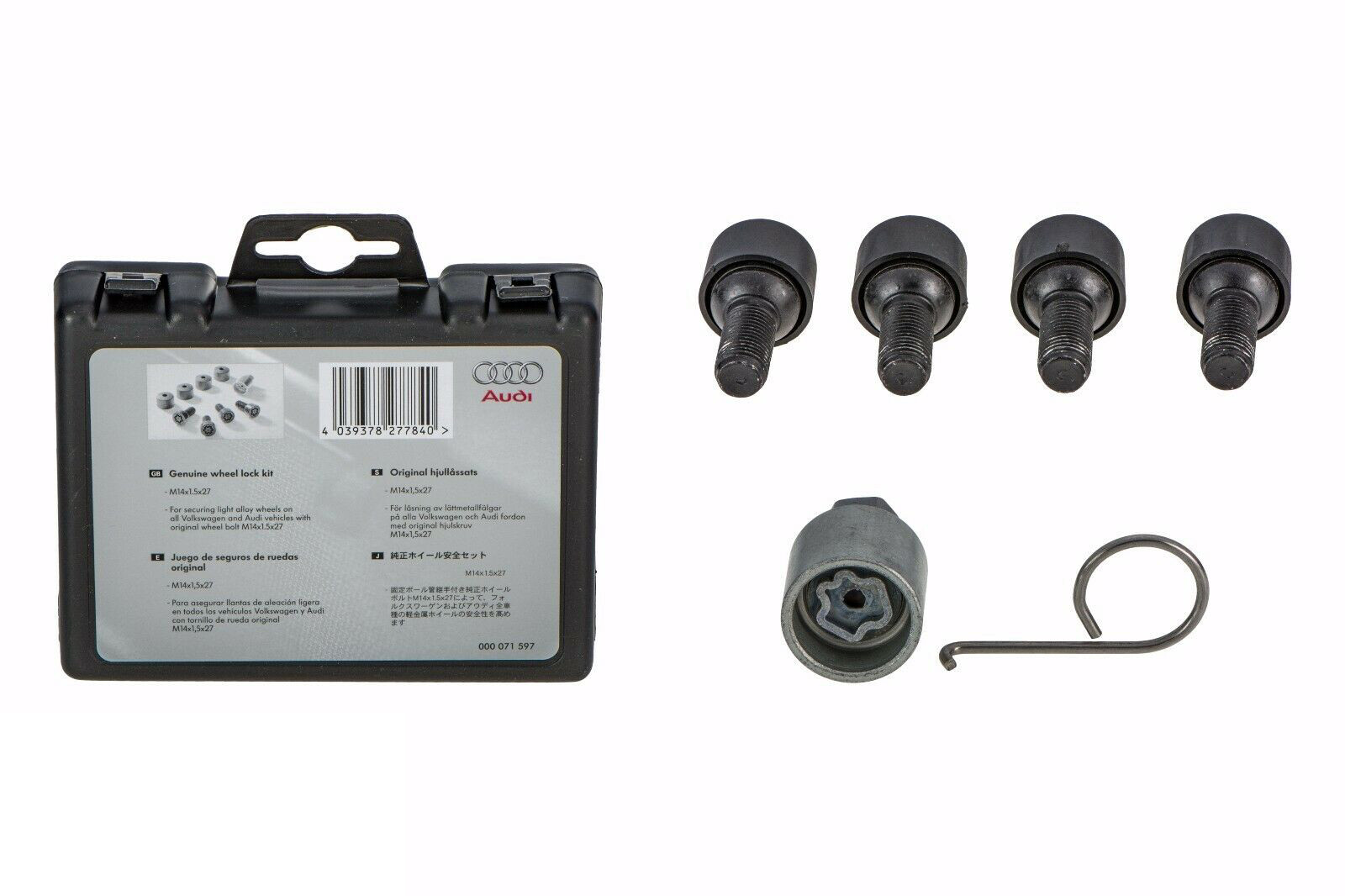 OEM NEW VW Volkswagen Lockable Wheel Bolt Set Security 000-071-597 ...