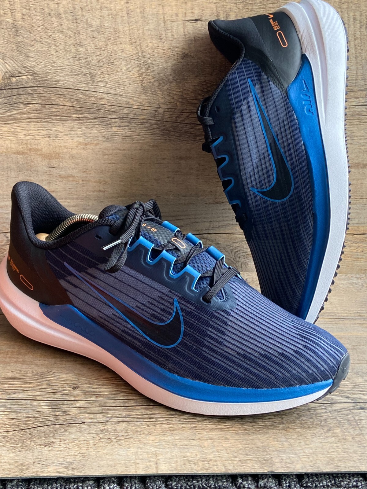 Nike Winflo 9 DD6203-400 Men's Dark Blue/White Running Shoes Size US 12 ...