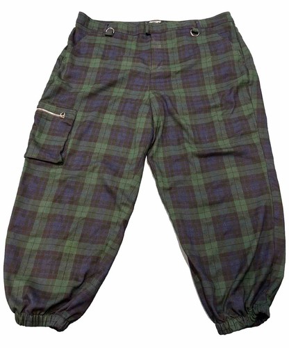 Hot Topic Green And Blue Plaid Strap Ultra Hi-Rise Jogger Pants Plus ...