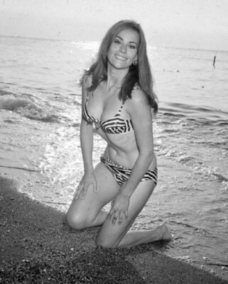 French Actress CLAUDINE AUGER Bikini Pin up Picture Poster Photo 4x6 | eBay