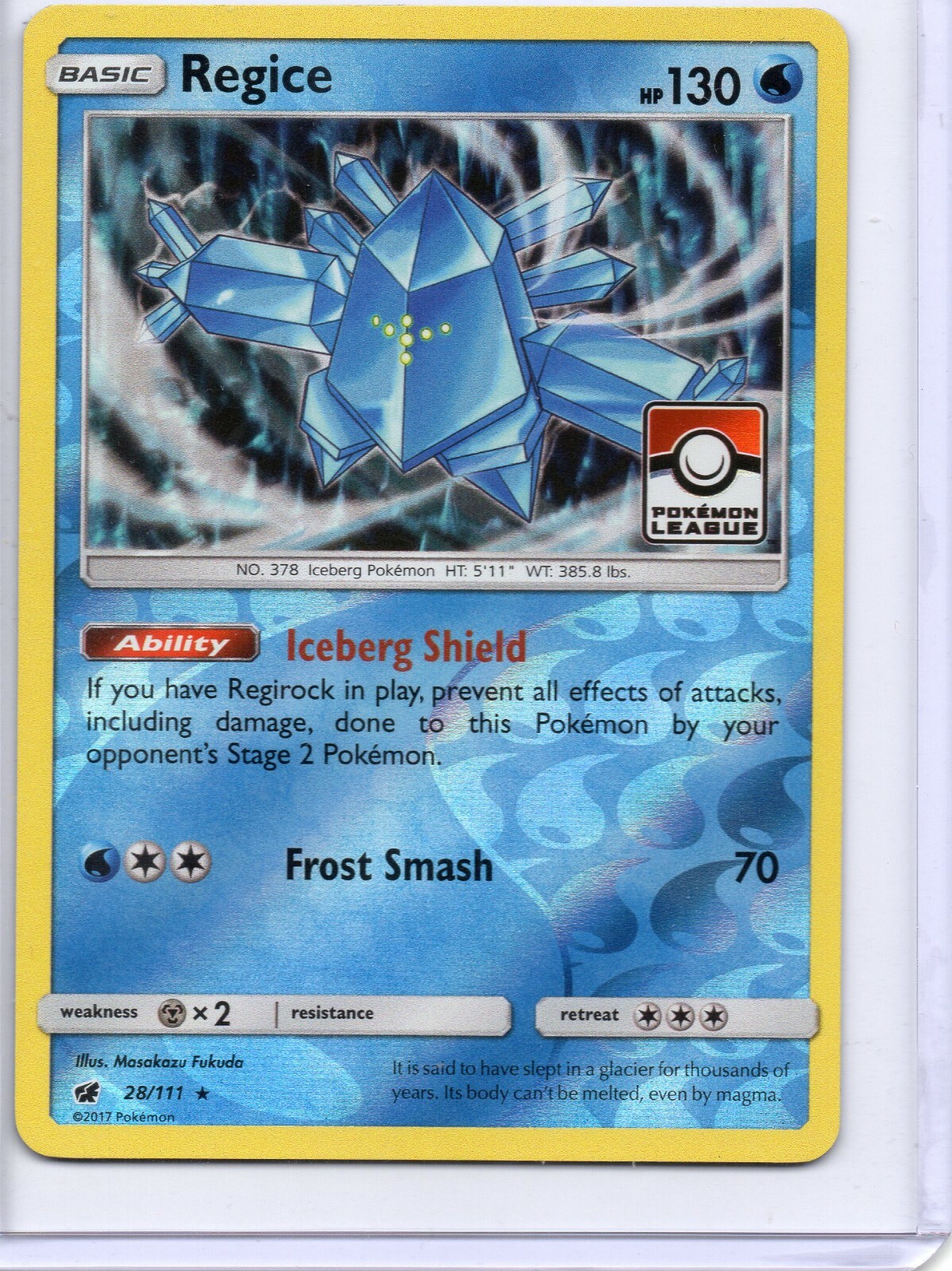Regice Pokemon Card