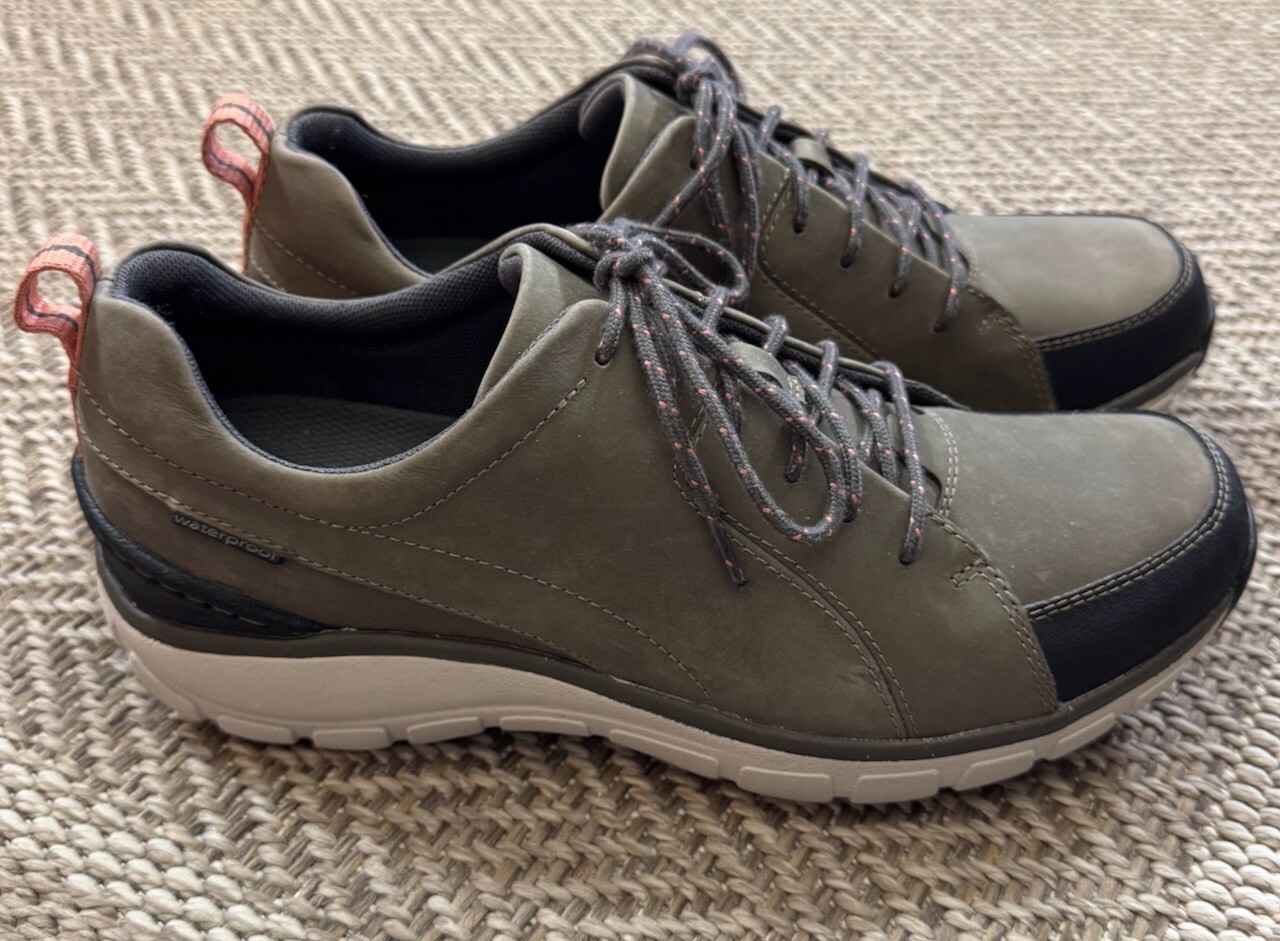 Unstructured by Clarks Wavewalk Shoes, Waterproof, Taupe/Black, Women's ...