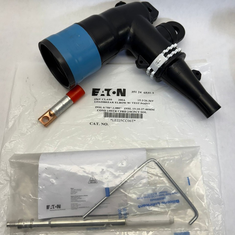 EATON 25KV CLASS 200A LOADBREAK ELBOW W/ TEST POINT LE225CC06T | eBay