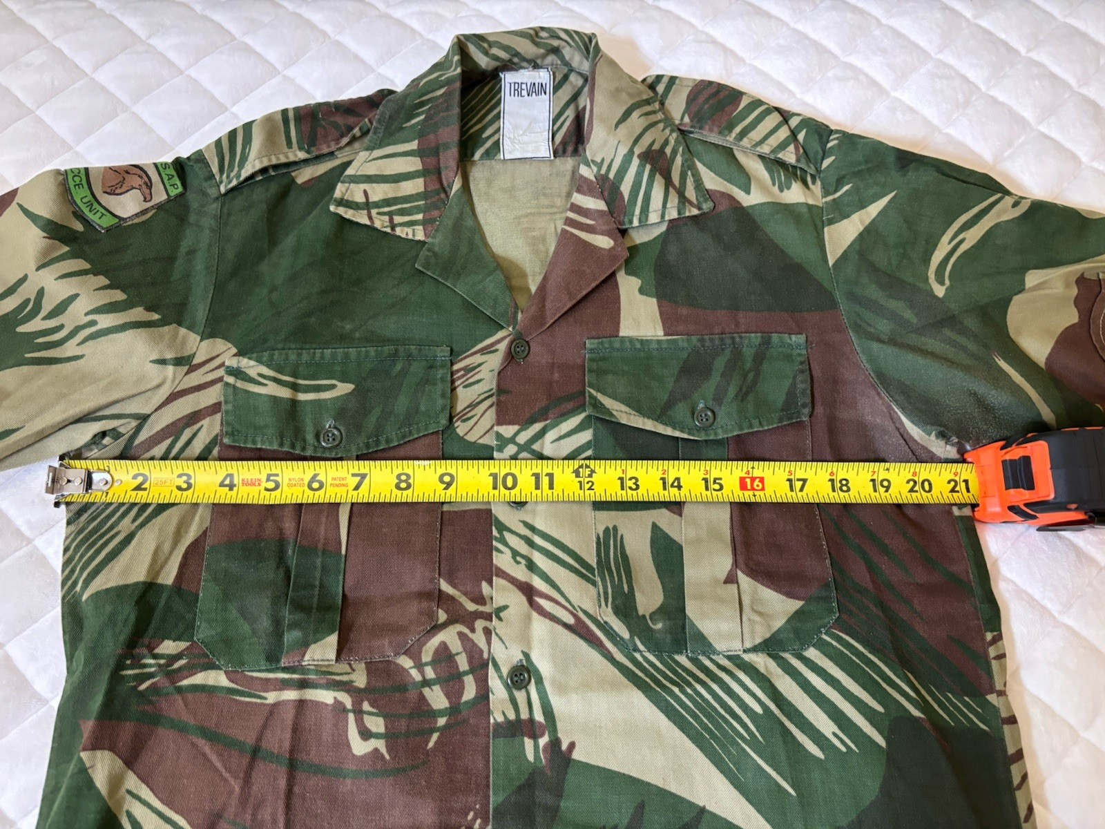 British South African Police BSAP RECCE Rhodesian Brushstroke Camo ...