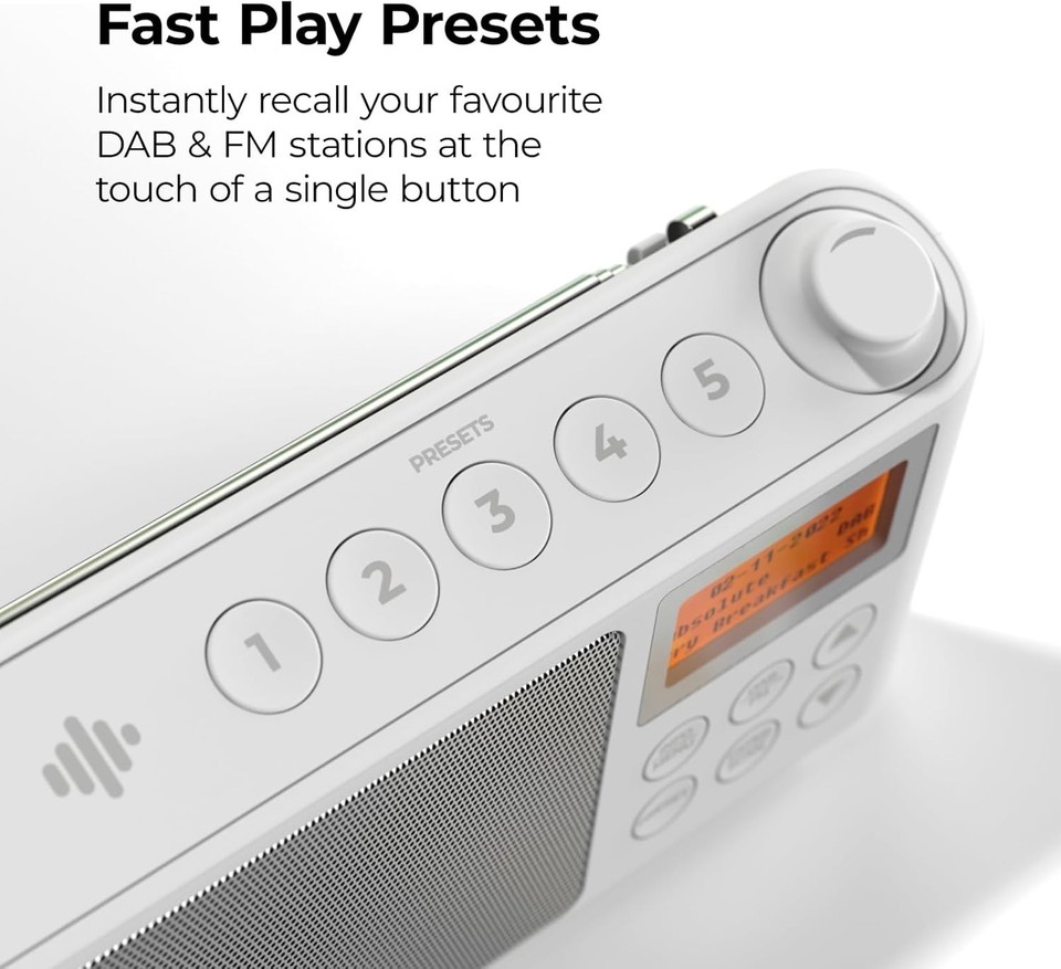 i-box Spectrum Portable Radio DAB/DAB+/FM LCD Display Built-in Battery ...