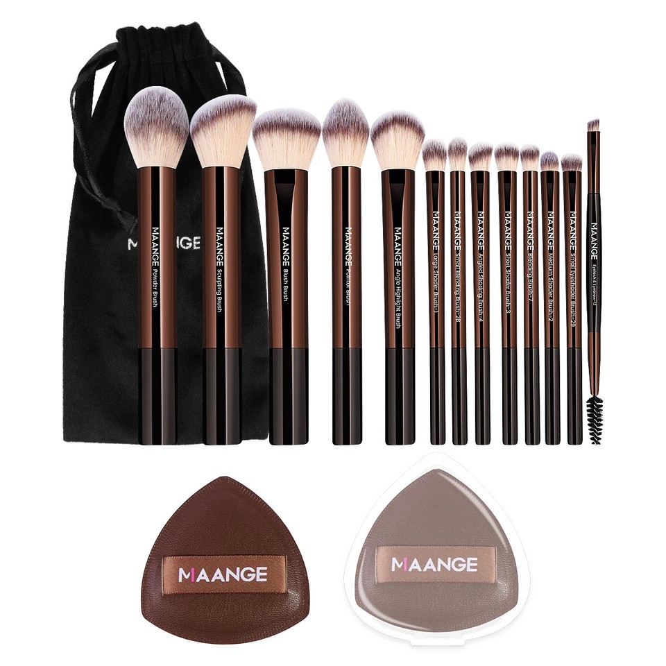 15pcs Makeup Tool 13pcs Makeup Brushes Set Foundation Powder Blush ...