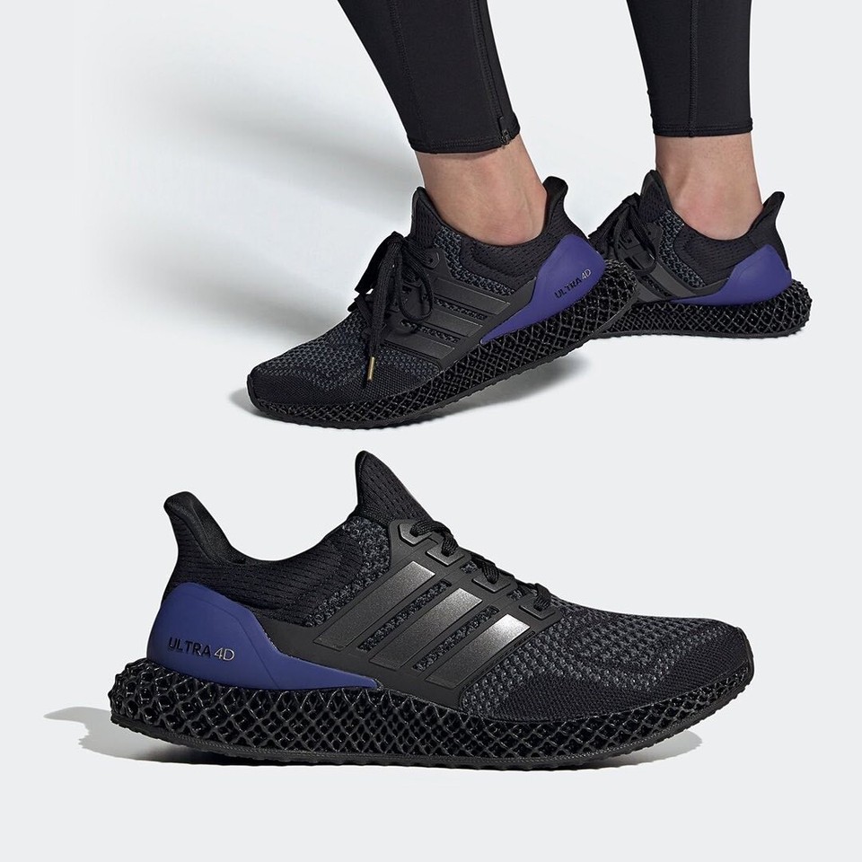 Adidas Ultra Boost 4D ULTRA4D Sneaker Black Purple FW7089 Size M 7 W 8 adidas-ultra-boost-4d-ultra4d-sneaker-black-purple-fw7089-size-m-7-w-8