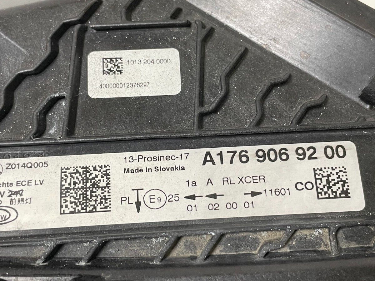 Mercedes Benz OEM A Class W176 Right Head Light LED A176 906 92 00 ...