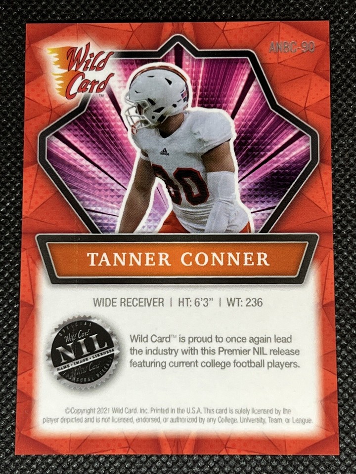 2021 Wild Card Allumination TANNER CONNER RC NIL #ANBC-99 RED ROOKIE ...