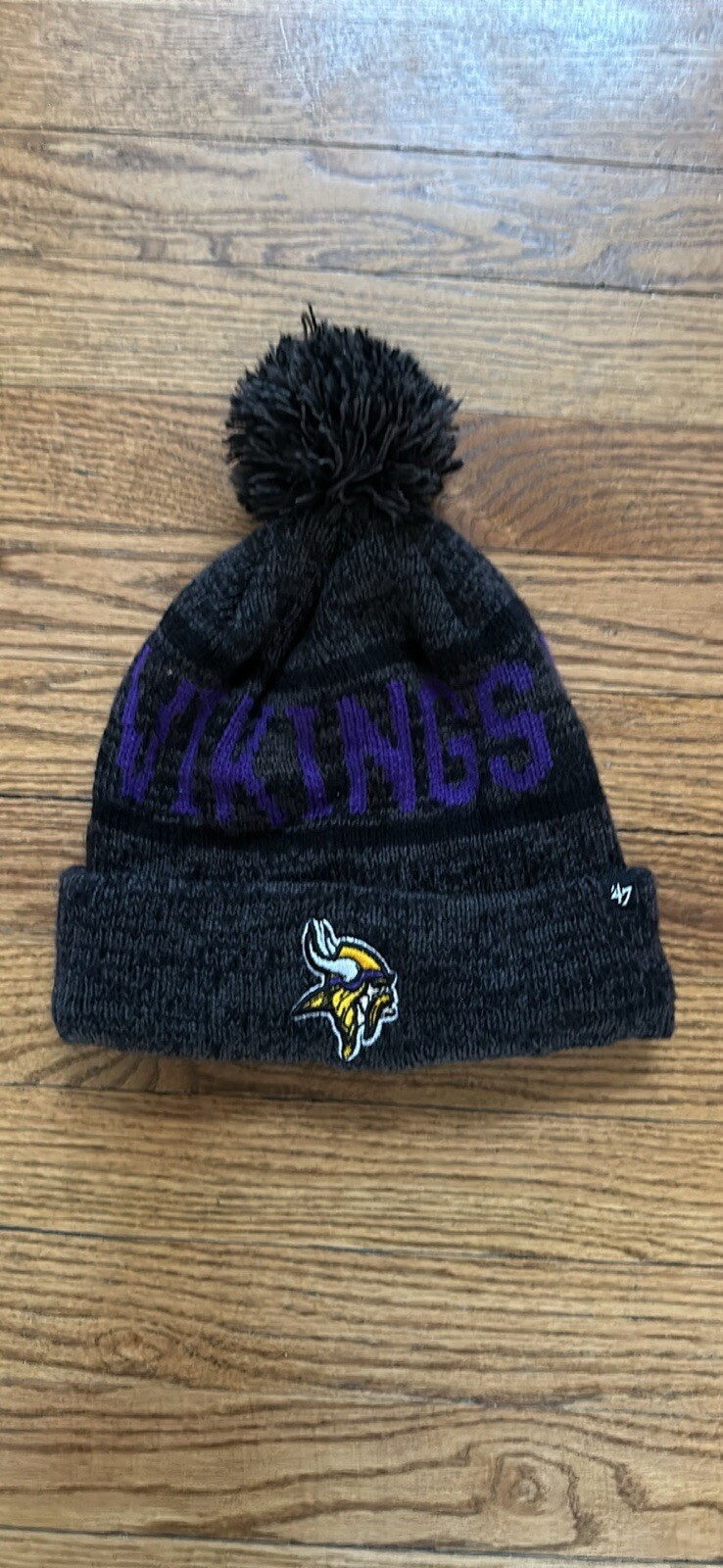 '47 Brand Minnesota Vikings Pom Beanie Hat Cuffed Knit | eBay