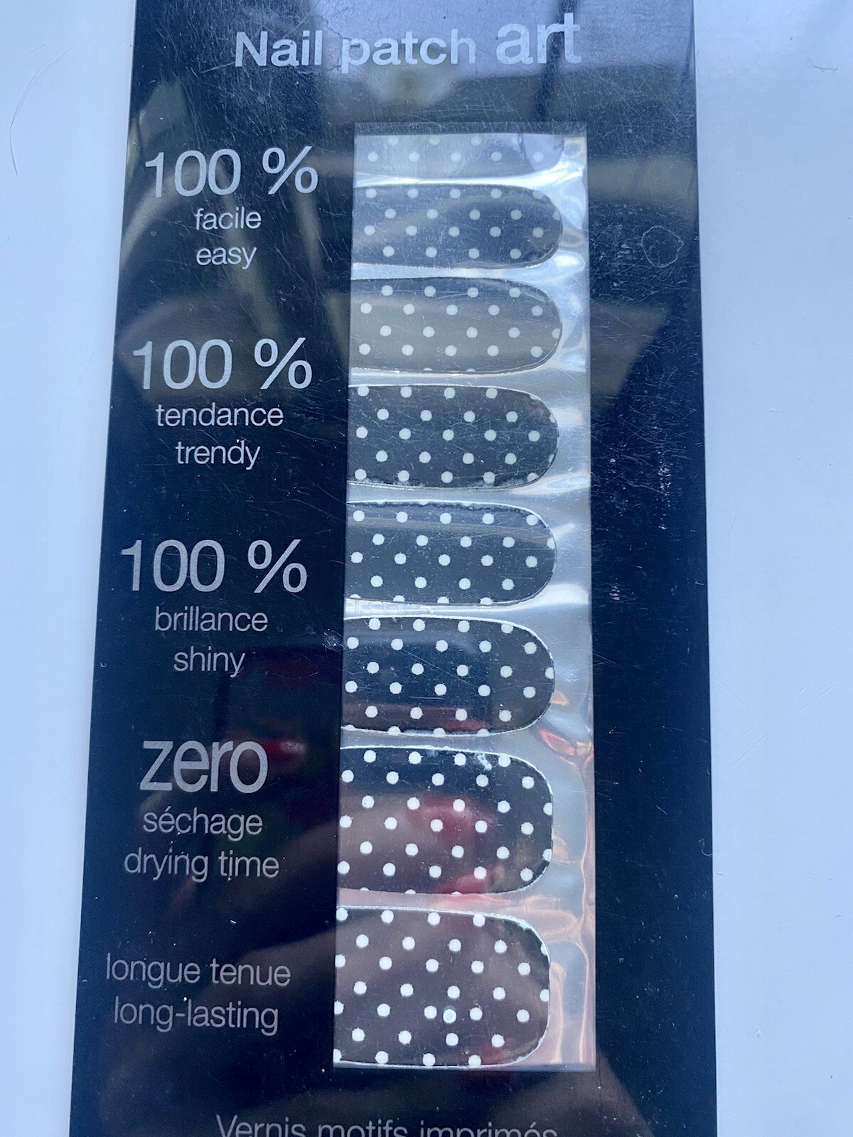 Sephora Nail Art Set Black White Polka Dot Nail Polish Stickers My Fav ...