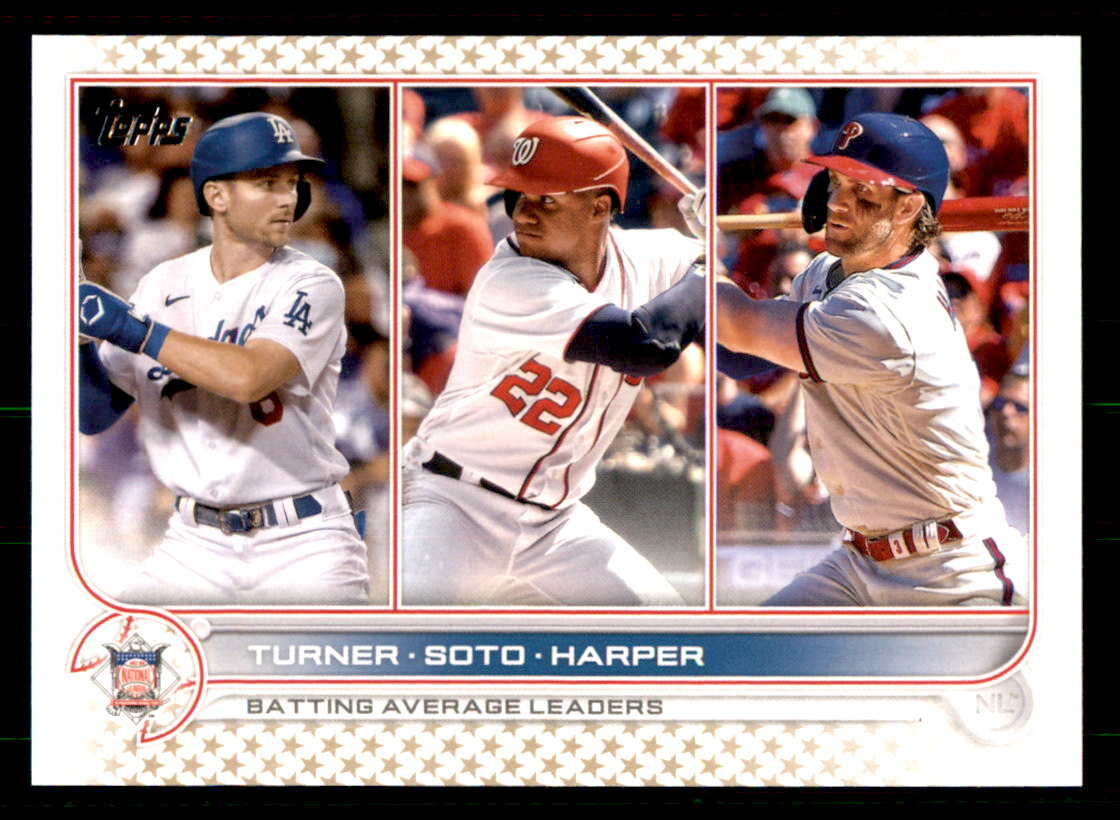 2022 Topps Baseball Gold Star Parallel #59 NL Batting AVG - Turner ...