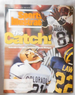 Michael Westbrook Colorado Vs Michigan THE CATCH Oct 1994 Sports Illustrated Ex | eBay