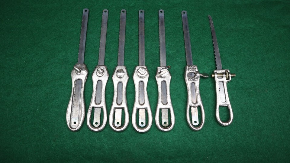 Disston Keyhole-Pad Saw handle collection. Nickel Plated-5 Disston plus ...