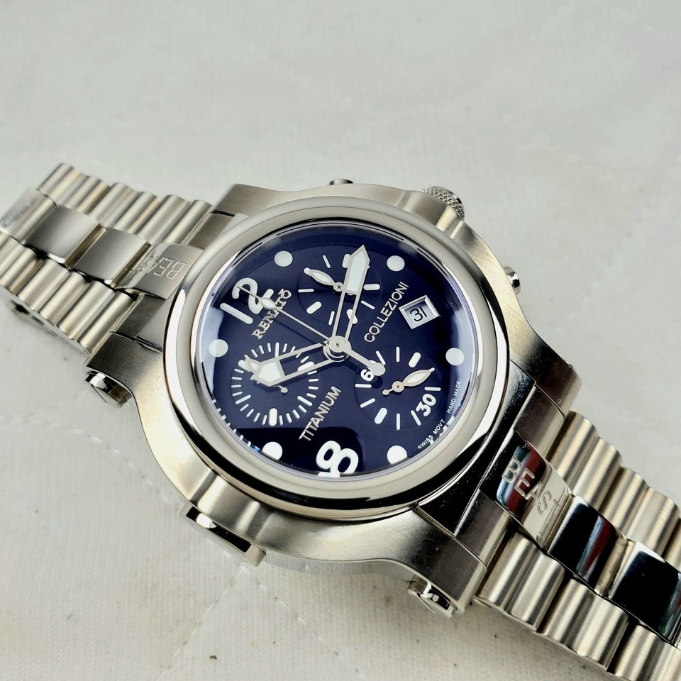 RENATO T-REX BEAST SWISS CHRONOGRAPH TITANIUM HAND MADE MEN'S WATCH NEW ...