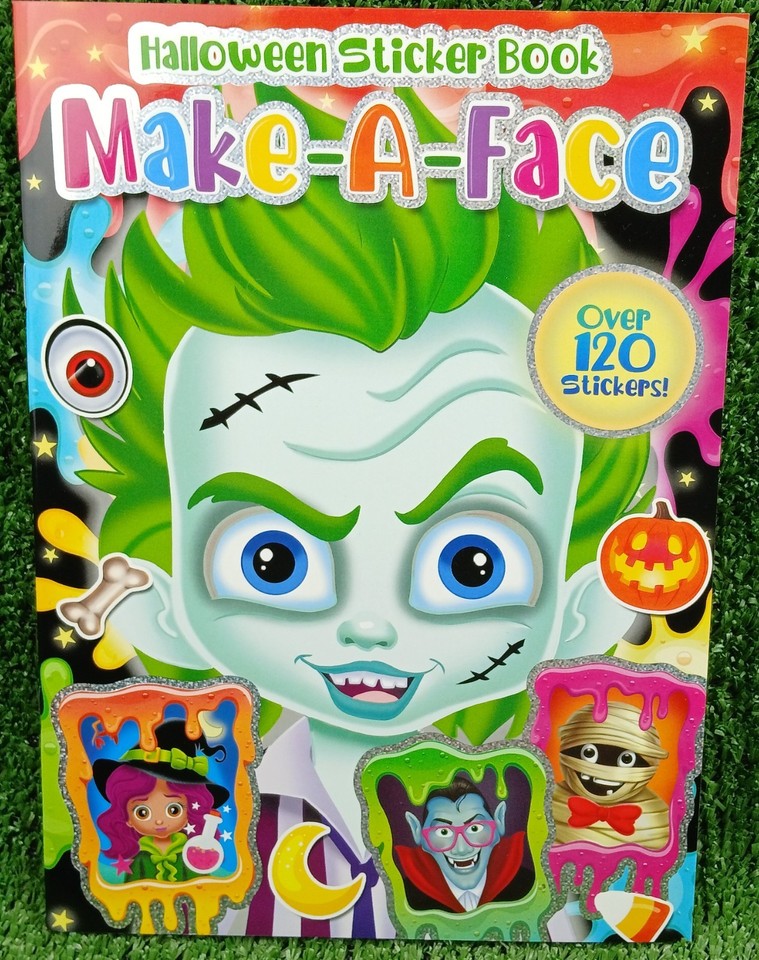 Halloween Sticker Activity Book Make A Face Books 120 Spooky Stickers ...