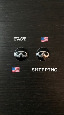 NEW INFINITY 2pcs - 14mm Key Fob Emblem 3M Sticker Decal Logo Remote ...