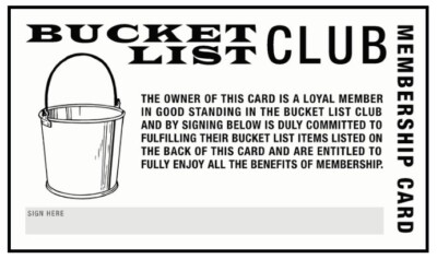 BUCKET LIST CLUB - FANTASY CARD | eBay
